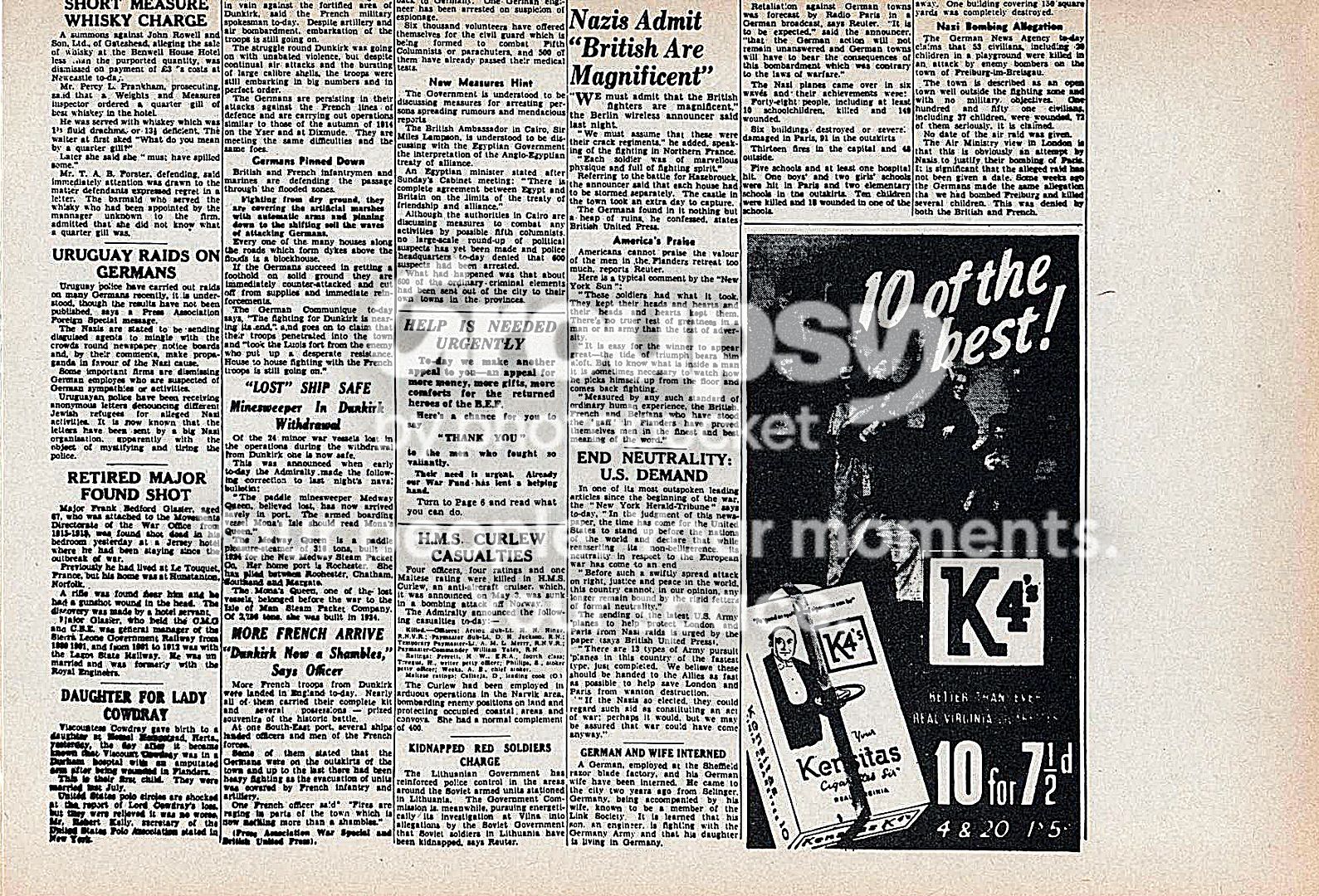 NEWSPAPER Headlines, Front Pages and Articles - From 'times past' in ...
